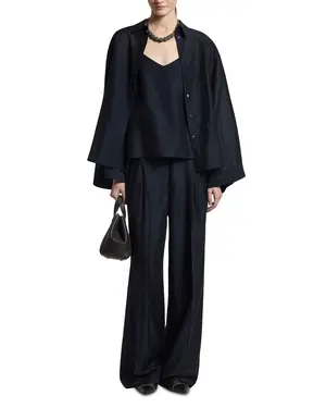 Peserico Double Dart Palazzo Trousers - Ink