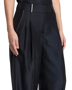 Peserico Double Dart Palazzo Trousers - Ink