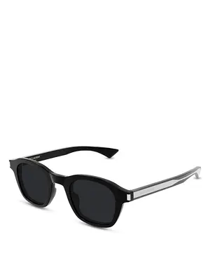 Saint Laurent Round Frame Sunglasses, 45mm - Black