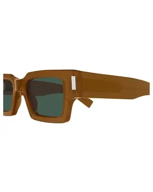 Saint Laurent Rectangular Sunglasses, 50mm - Brown