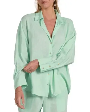 Elan Collared Button-down Shirt - Mint