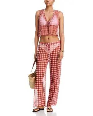 Aqua Mesh Cover Up Top