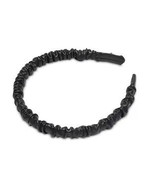 Lele Sadoughi Jessie Faux Leather Headband - Jet