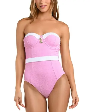L'Agence Amie Colorblock One Piece Swimsuit