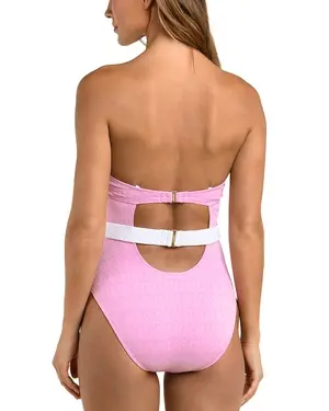 L'Agence Amie Colorblock One Piece Swimsuit