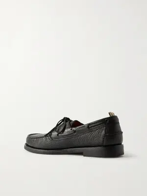 Officine Creative Balfron Leather Boat Shoes - Black