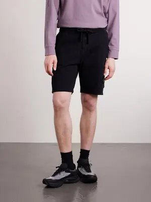 Stone Island Straight-leg Cotton-jersey Drawstring Shorts