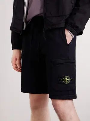 Stone Island Straight-leg Cotton-jersey Drawstring Shorts