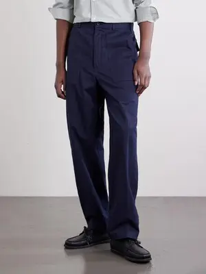 Ralph Lauren Purple Label Straight-leg Cotton-blend Twill Trousers
