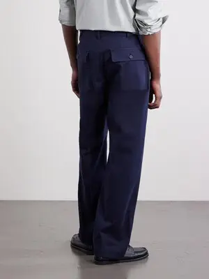 Ralph Lauren Purple Label Straight-leg Cotton-blend Twill Trousers
