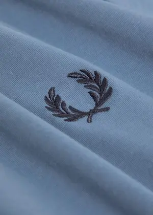 Fred Perry Logo-embroidered Cotton T-shirt - Blue