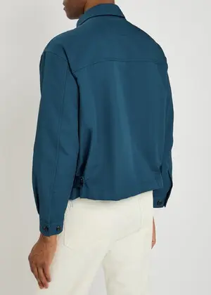 VOWELS Logo-appliquéd Cotton-blend Jacket - Blue
