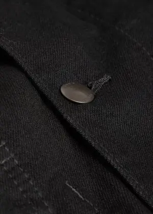 VOWELS Patch Pocket Denim Jacket - Black