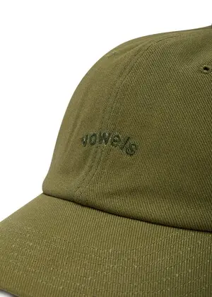VOWELS Logo-embroidered Cotton Cap - Olive