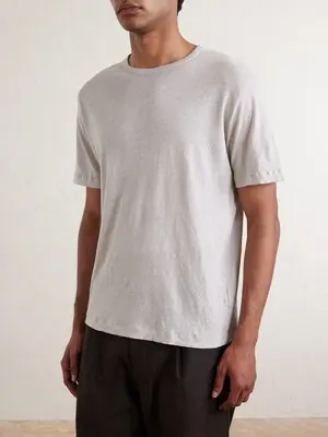 Hartford Linen-jersey T-shirt - Gray