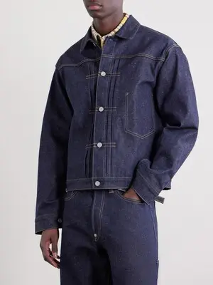 HUMAN MADE Pleated Denim Trucker Jacket