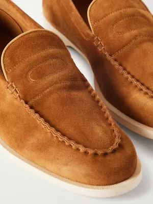 John Lobb Pace Suede Loafers - Brown