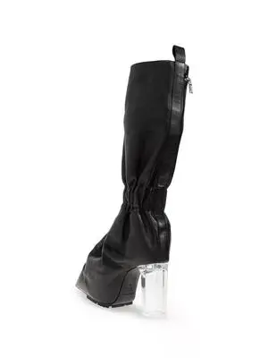 Rick Owens Taquito Zipper Leather Boots - Black