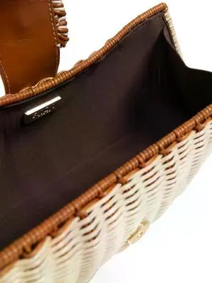 Rodo Buckled Clutch Bag - Neutrals