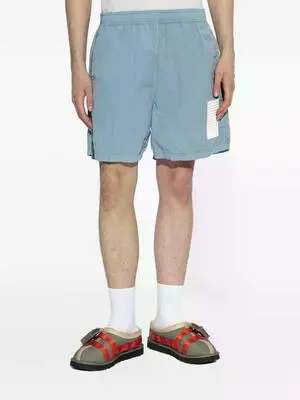 Stone Island Logo-detail Swim Shorts - Blue