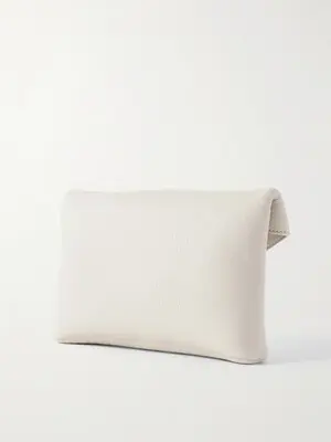 Saint Laurent Cassandre Textured-leather Shoulder Bag - Neutrals