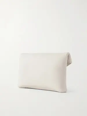 Saint Laurent Cassandre Textured-leather Shoulder Bag - Neutrals