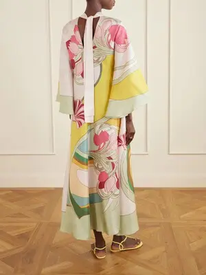 La DoubleJ Floral-print Silk Maxi Dress - Multi