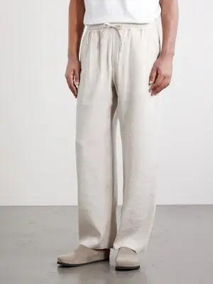 A KIND OF GUISE Samurai Straight-leg Linen And Silk-blend Drawstring Trousers