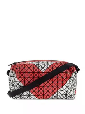 Issey Miyake Geometric Print Shoulder Bag - Red
