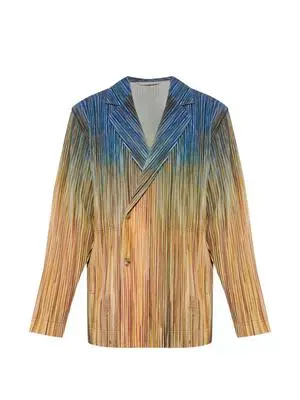 Issey Miyake Paint Brush Close-up Double-breasted Blazer
