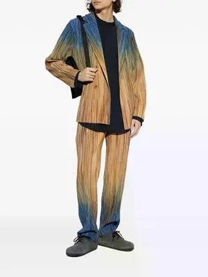 Issey Miyake Paint Brush Close-up Double-breasted Blazer