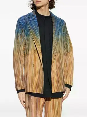 Issey Miyake Paint Brush Close-up Double-breasted Blazer