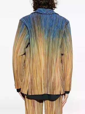 Issey Miyake Paint Brush Close-up Double-breasted Blazer