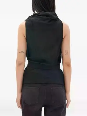 ANN DEMEULEMEESTER Macy Cowl-neck Belted Top
