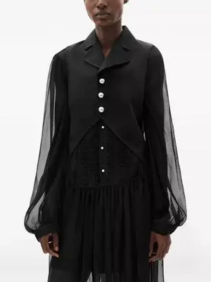 ANN DEMEULEMEESTER Lune Button Open-front Waistcoat