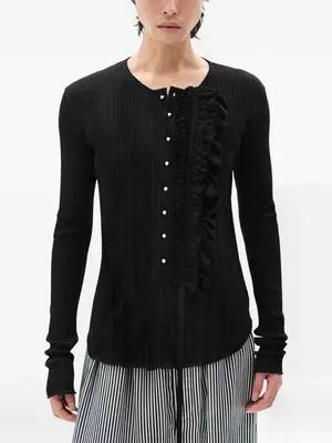 ANN DEMEULEMEESTER Maris Ruffled Long-sleeve Top