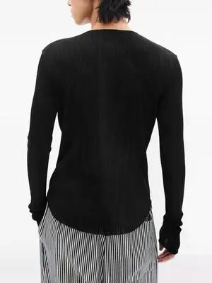 ANN DEMEULEMEESTER Maris Ruffled Long-sleeve Top