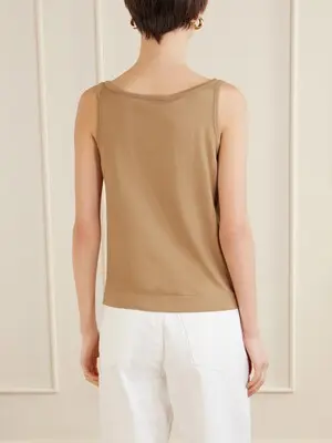 Max Mara Cotton-jersey Tank - Brown