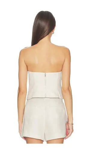 Good American Linen Strapless Top