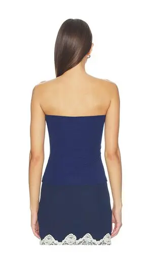 THE LINE BY K Izzy Tube Top - Navy Blue
