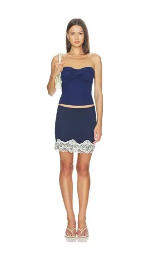 THE LINE BY K Izzy Tube Top - Navy Blue