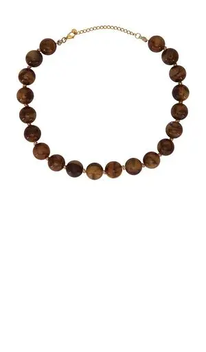 8 Other Reasons Amber Stone Necklace - Brown