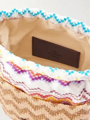 Missoni Small Striped Raffia Bucket Bag
