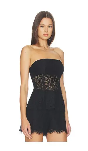 Cami Nyc Bijou Strapless Lace Top - Black