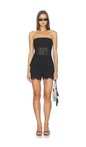 Cami Nyc Bijou Strapless Lace Top - Black