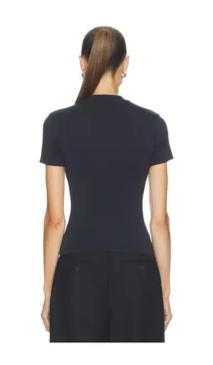 EAVES Bonnie High Neck Baby Tee - Black