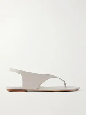 Le Monde Beryl Langley Leather Sandals - Gray