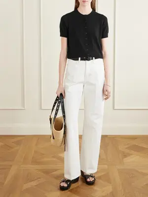 LA LIGNE Alex Cropped Knitted Cardigan