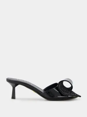 Prada Patent Leather 55mm Slingback Pumps - Black