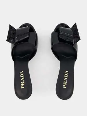 Prada Patent Leather 55mm Slingback Pumps